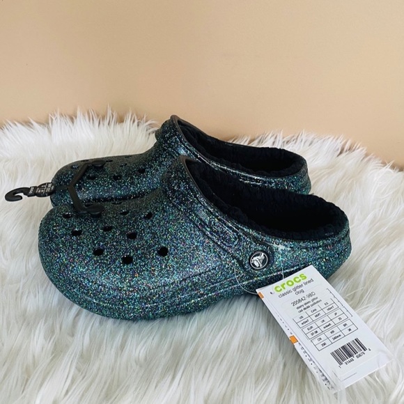 CROCS | Shoes | Crocs Classic Glitter Lined Clog | Poshmark